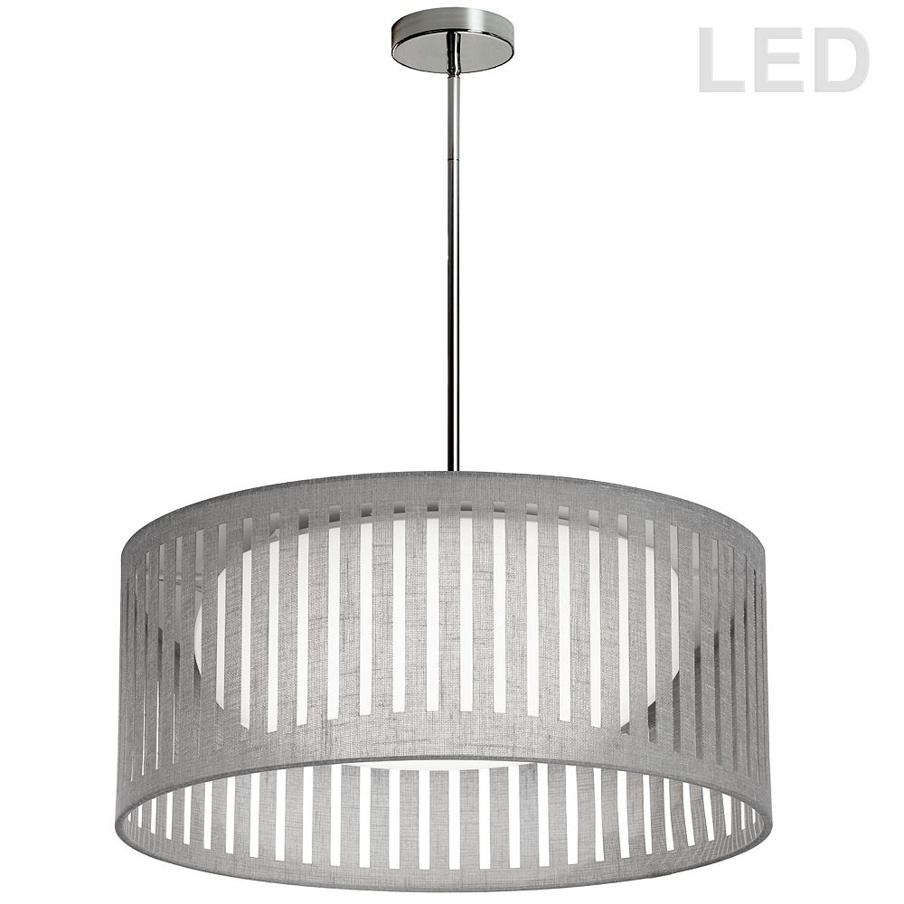 Dainolite LED Slit Drum Shade, Grey | The Home Depot Canada
