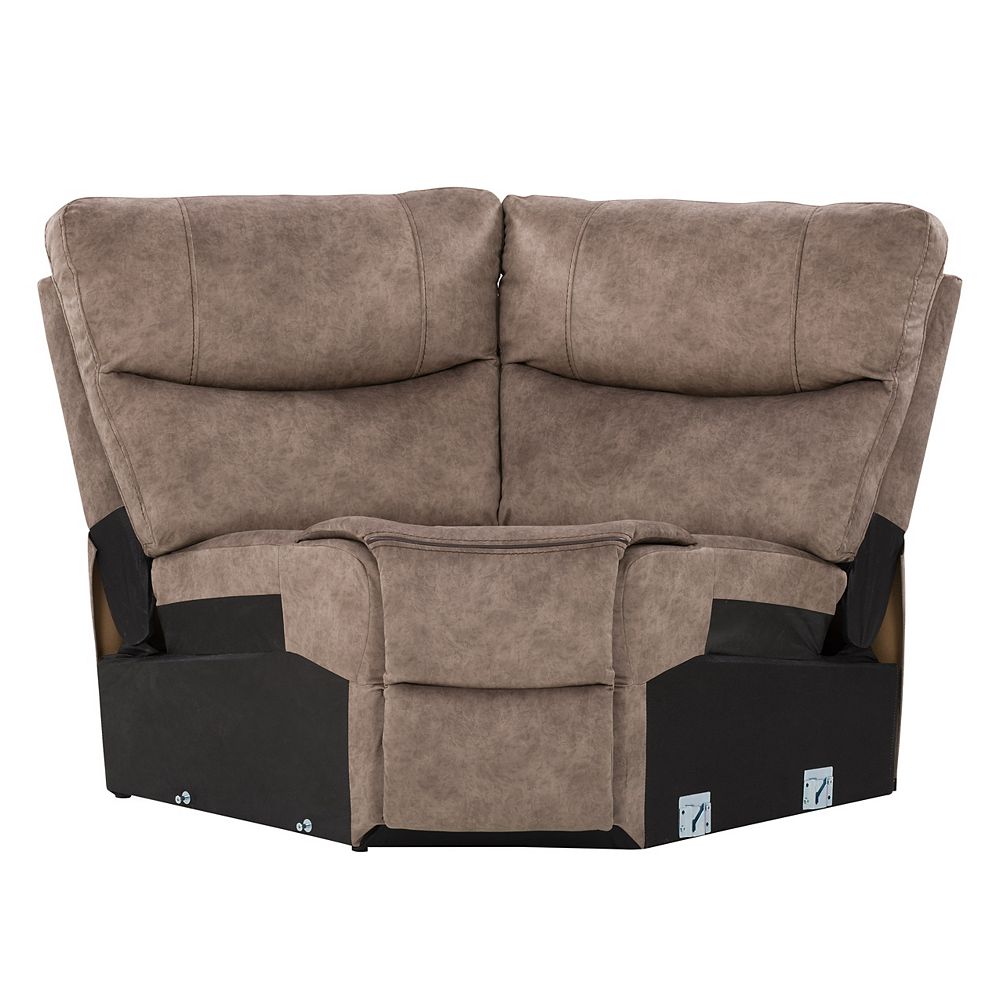 Corliving LRB-321-W Corner Wedge Modular Chair for Sofa Sectional ...