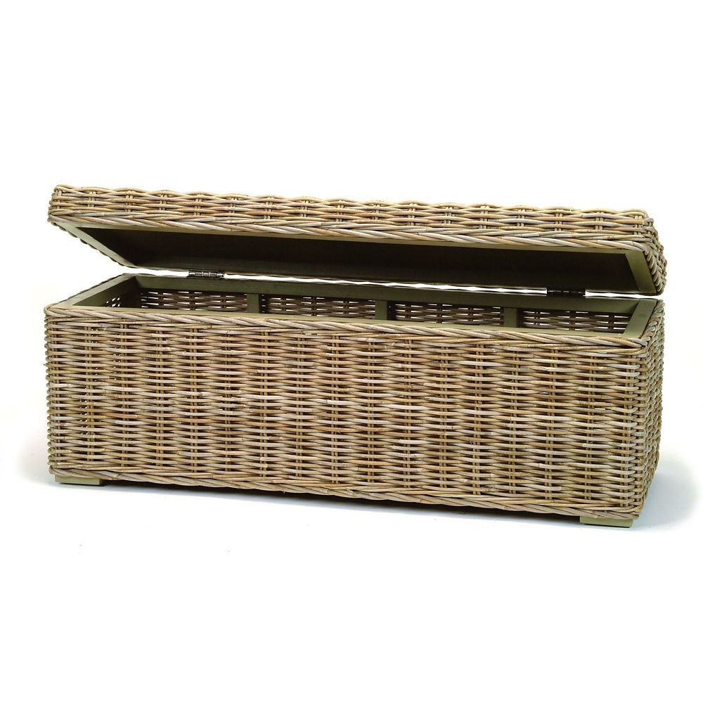 Wicker Bay Wicker Storage Bench | The Home Depot Canada