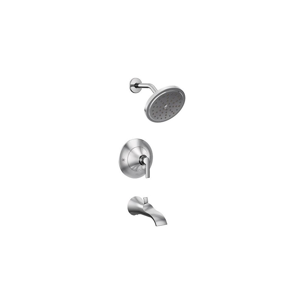 MOEN Doux Posi-Temp 1-Handle Tub and Shower Faucet Trim Kit in Chrome (Valve Not Included) | The ...