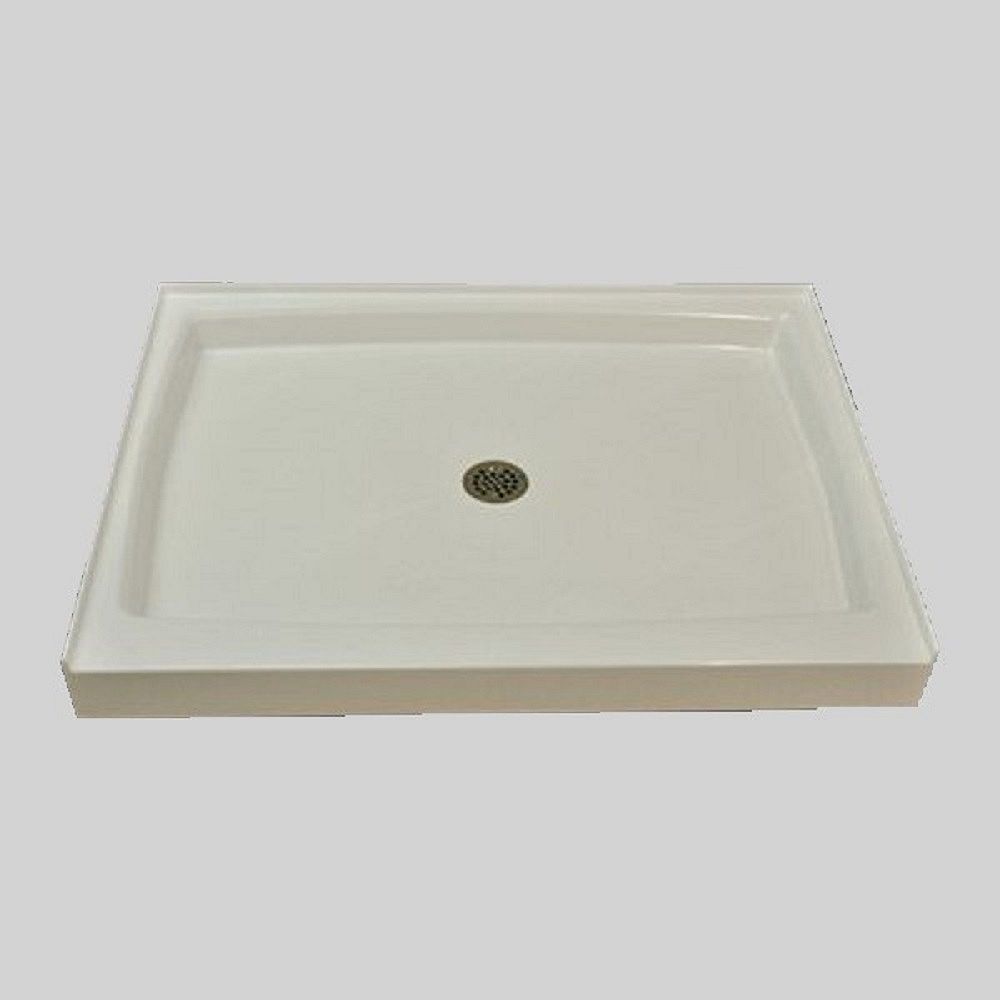 The Marble Factory 48x36 Single Threshold shower base in U-00- Ultra ...