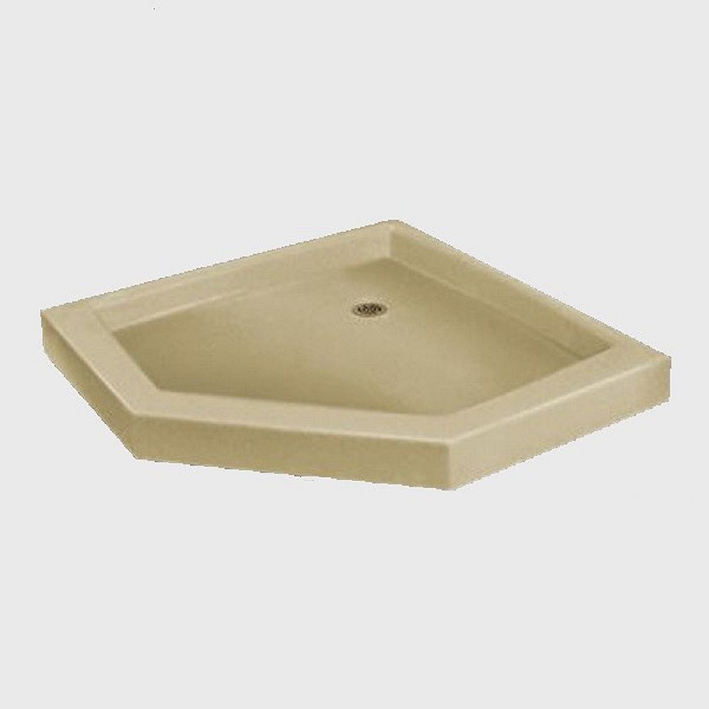 The Marble Factory 36 x 36 Neo Angle threshold shower base in B-00 ...