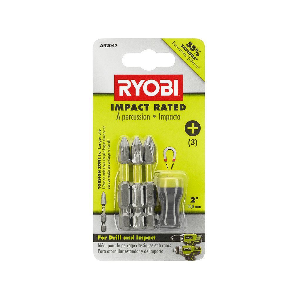 RYOBI Impact Rated Driving with Magnetic Bit Sleeve Set (4-Piece) | The ...