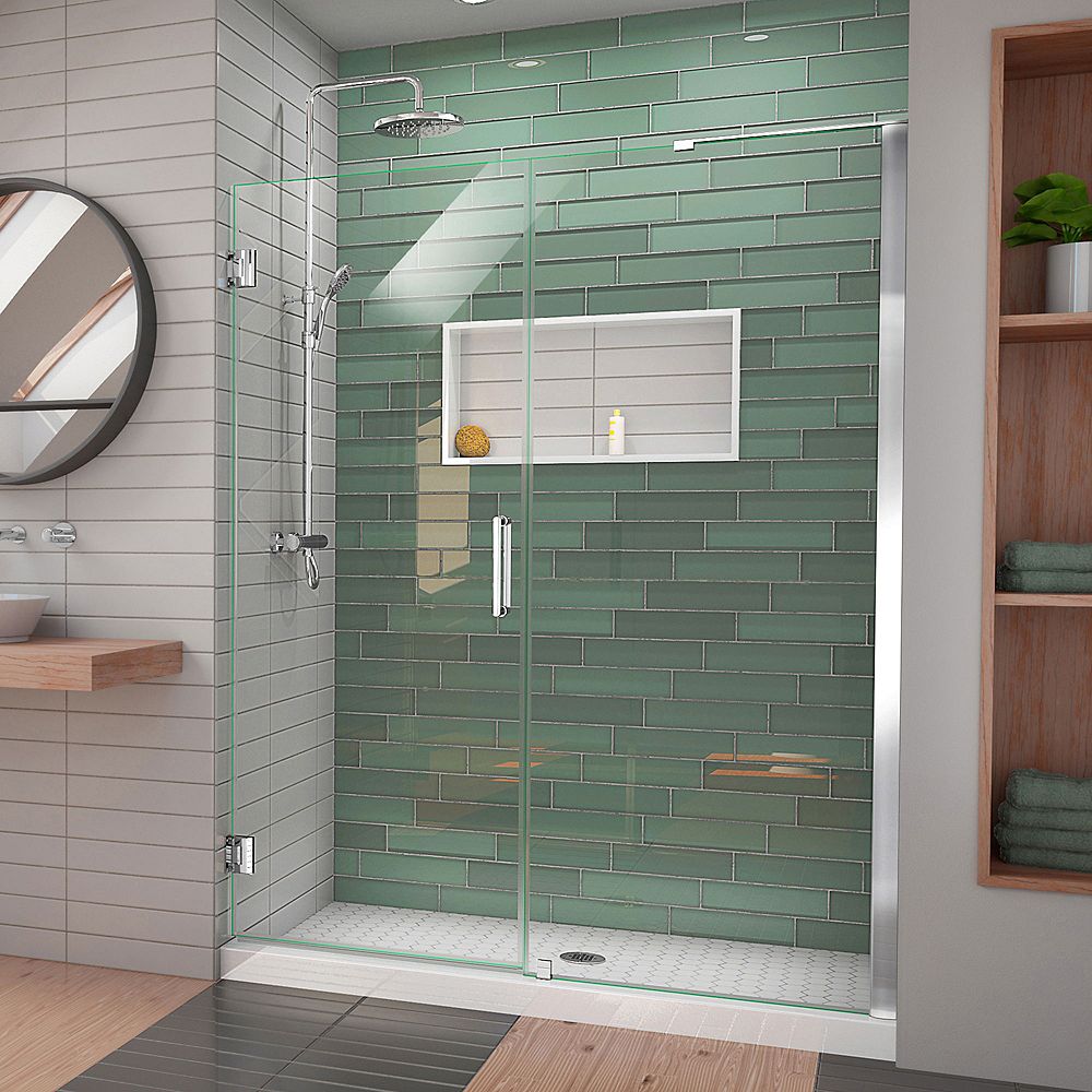 Dreamline Unidoor Ls 59 60 Inch W X 72 Inch H Frameless Hinged Shower