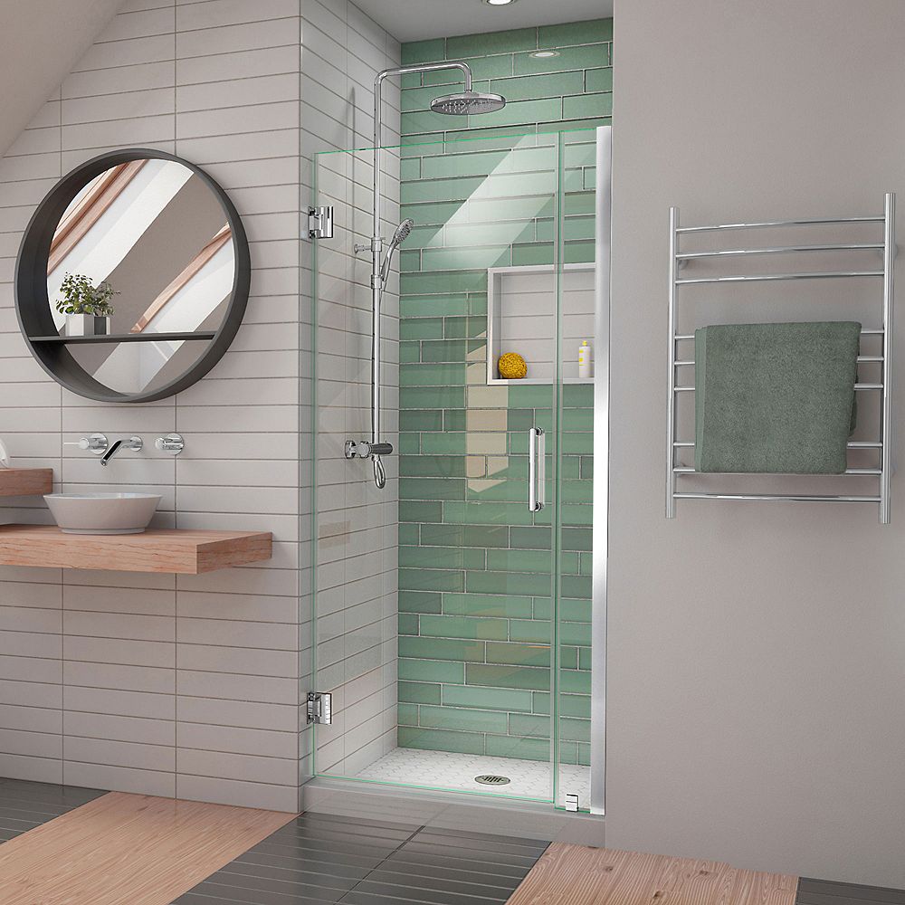 Dreamline Unidoor Ls 35 36 In W X 72 In H Frameless Shower Door In