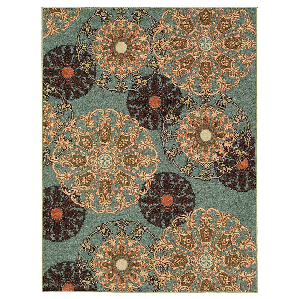 Ottomanson Ottohome Collection Contemporary Damask Design Sage Green 5 ...