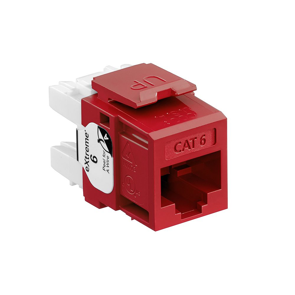 Leviton eXtreme 6+ QuickPort Connector, CAT 6, Red | The Home Depot Canada