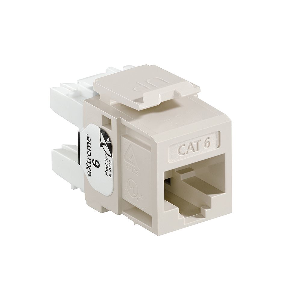 Leviton eXtreme 6+ QuickPort Connector - Modular insert - RJ-45 - light ...