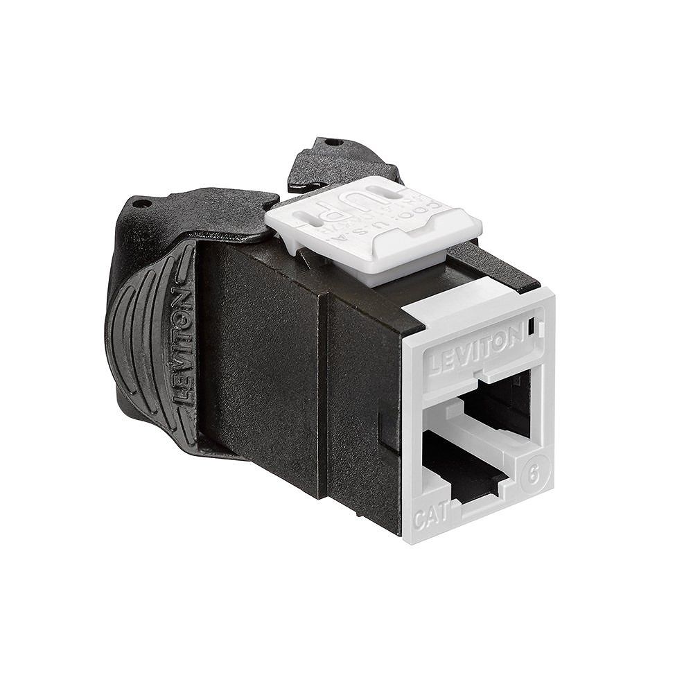 Leviton Atlas-X1 Cat 6 UTP QuickPort Connector, White | The Home Depot ...