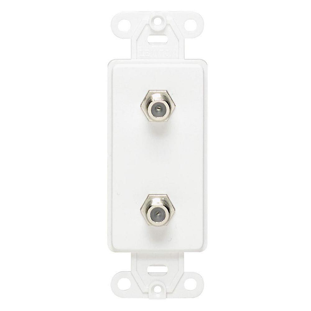 Leviton CATV Video Decora Insert Flush Mount Jack, White | The Home ...