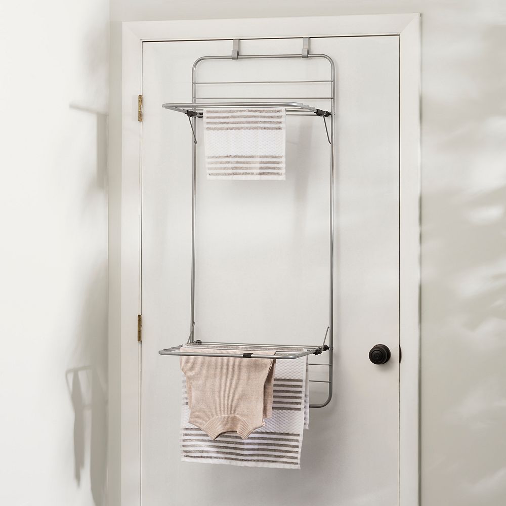 Home Basics Steel Over the Door Towel Dryer Rack, Grey | The Home Depot ... Home Basics Steel Over the Door Towel Dryer Rack, Grey | The Home Depot ...