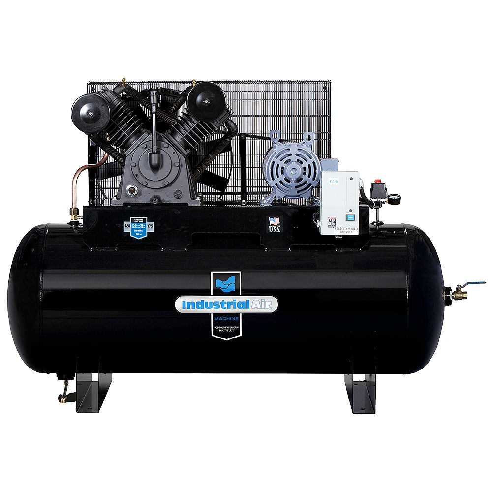 Industrial Air 120 Gal. 2 Stage Stationary Electric Air Compressor 230V ...