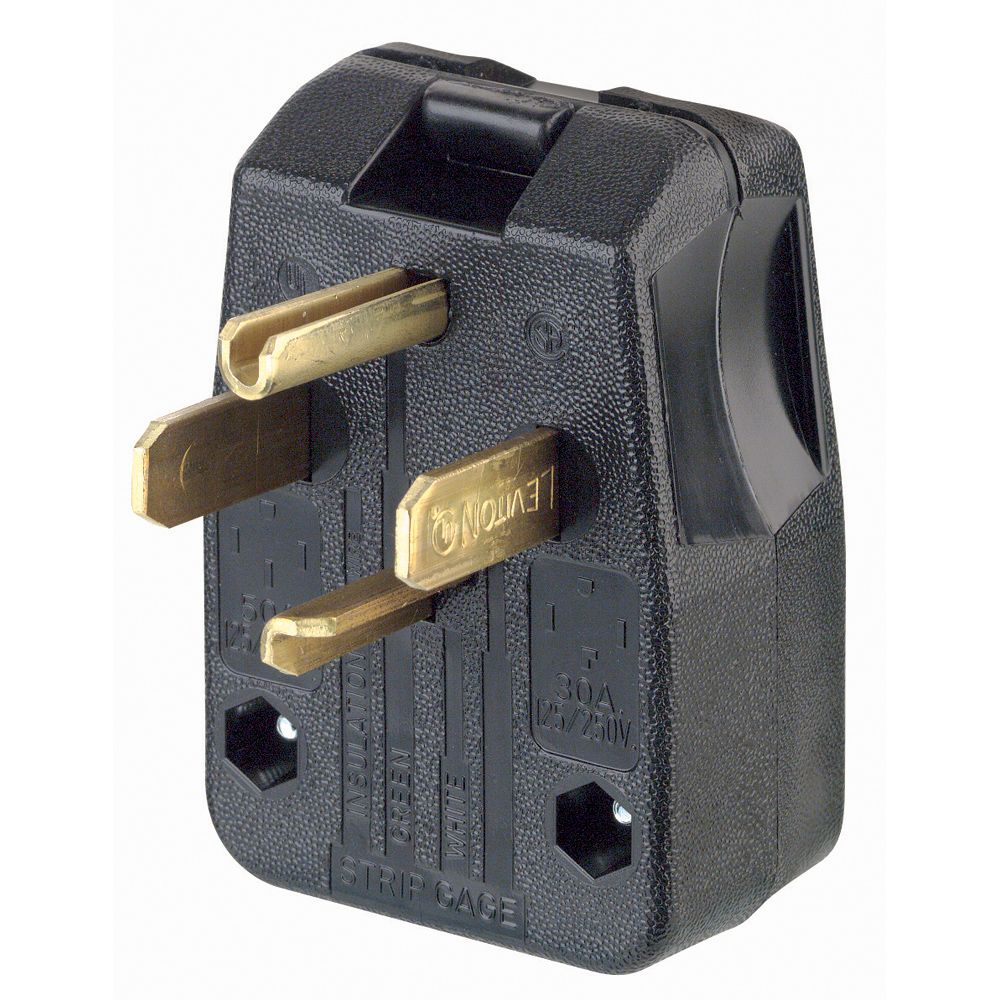 Leviton Plug, Straight Blade, Commercial Grade, Angle, Grounding ...