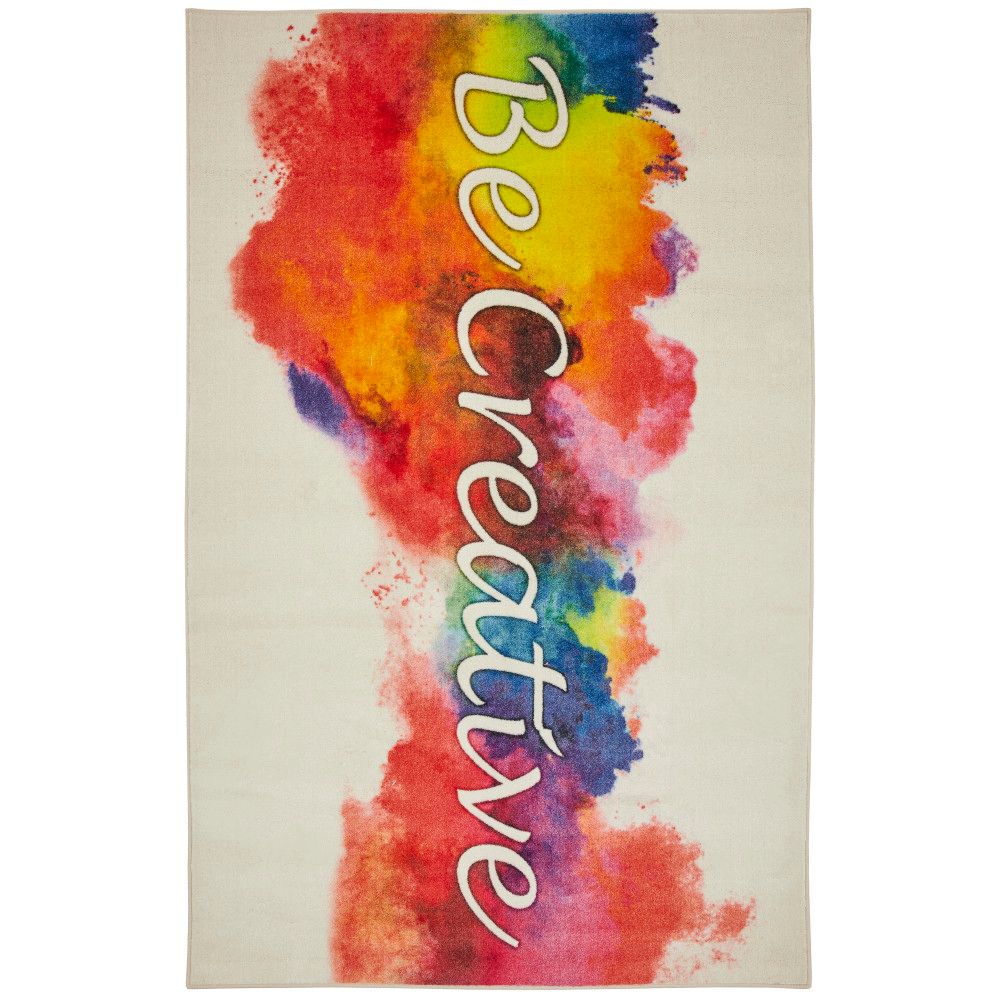 Mohawk Home Be Creative Multi 3 ft. 4-inch x 5 ft. Indoor Area Rug ...