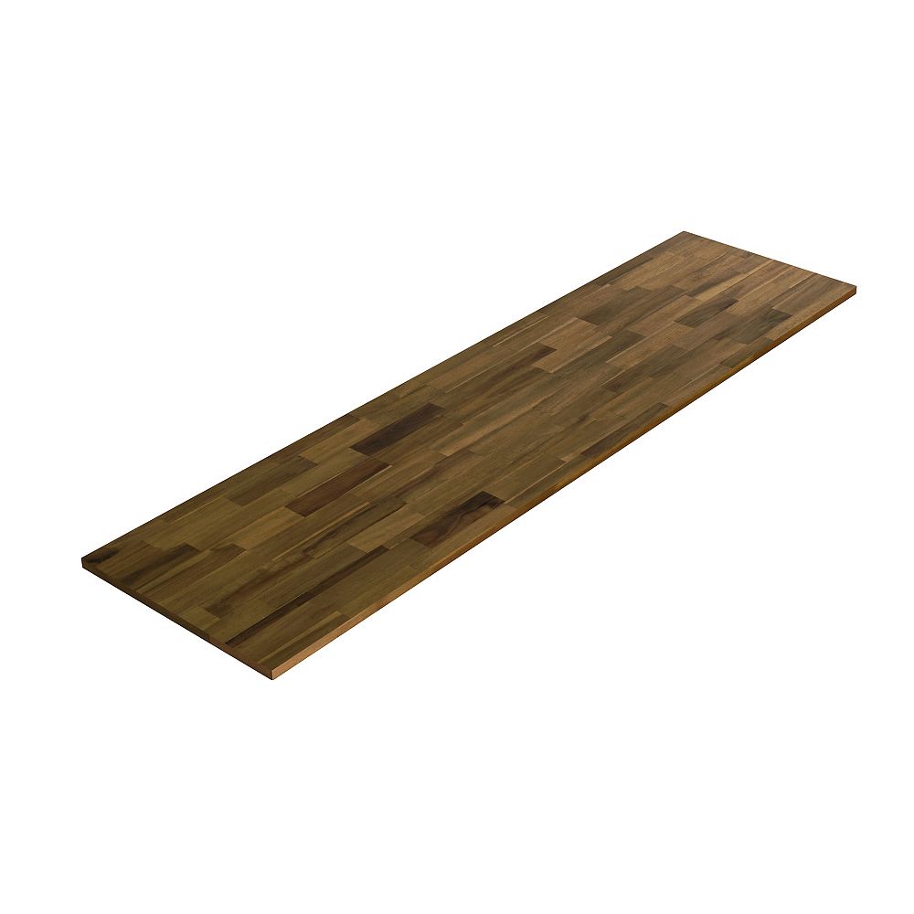 INTERBUILD 96 x 40 x 1.5 Acacia Hardwood Countertop Brown | The Home ...