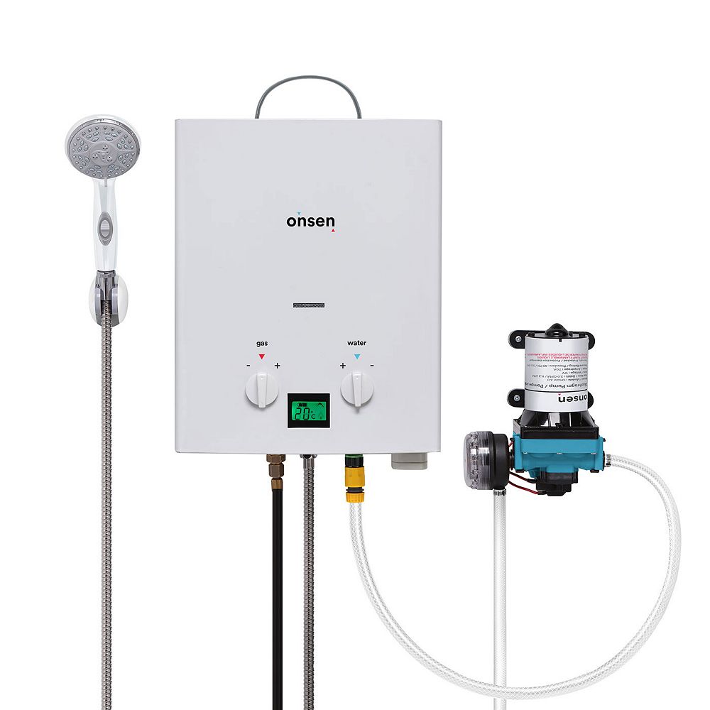Onsen 6L Portable Tankless Water Heater w/ Onsen 3.0 Pump | The Home ...