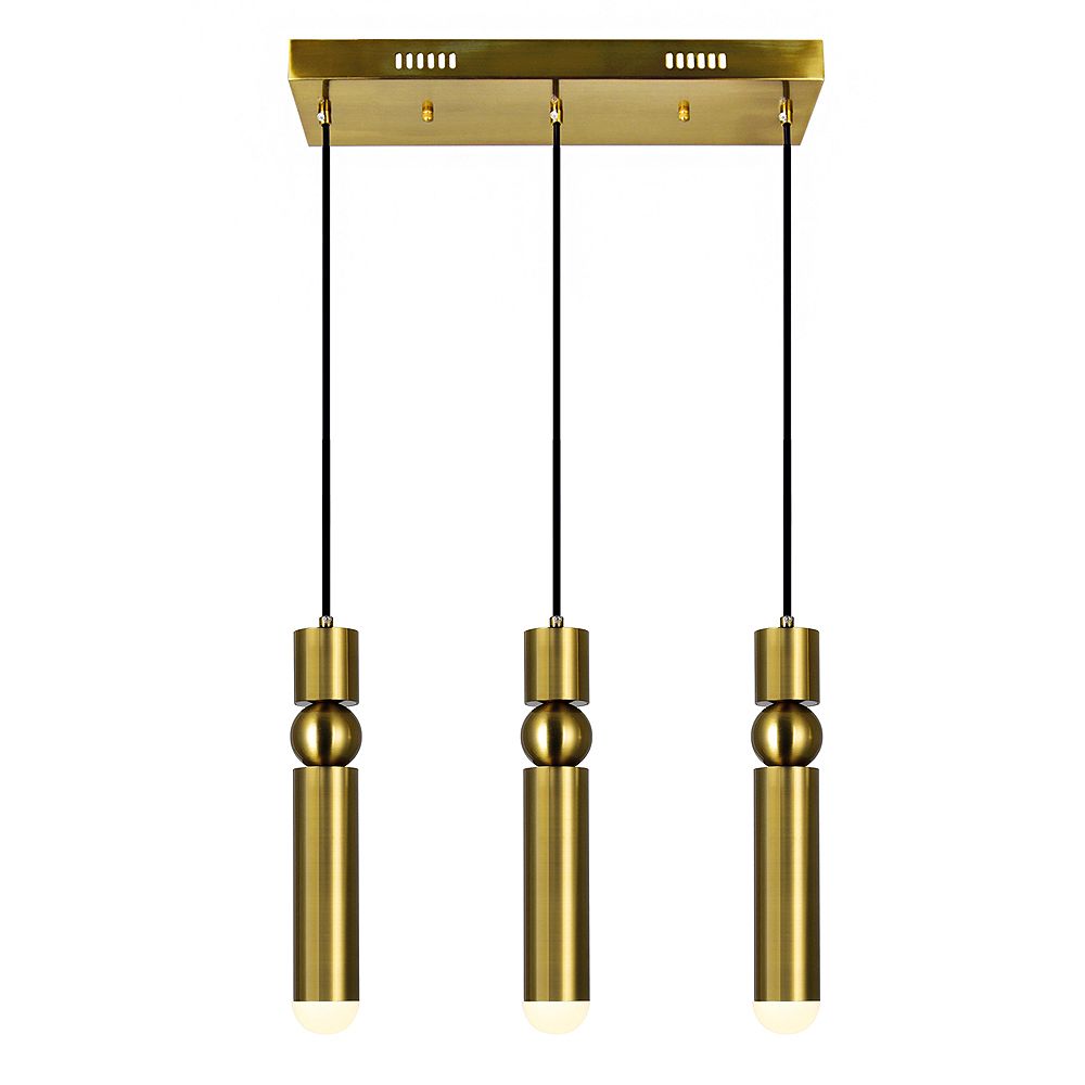 CWI Lighting LED Island/Pool Table chandelier with Brass Finish | The ...
