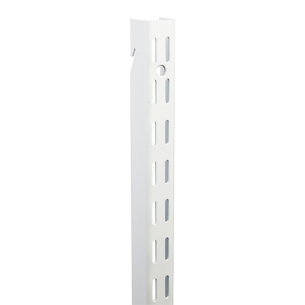 Everbilt Heavy Duty 48 in. White Heavy Duty Dual Track Wall Standard ... Everbilt Heavy Duty 48 in. White Heavy Duty Dual Track Wall Standard ...