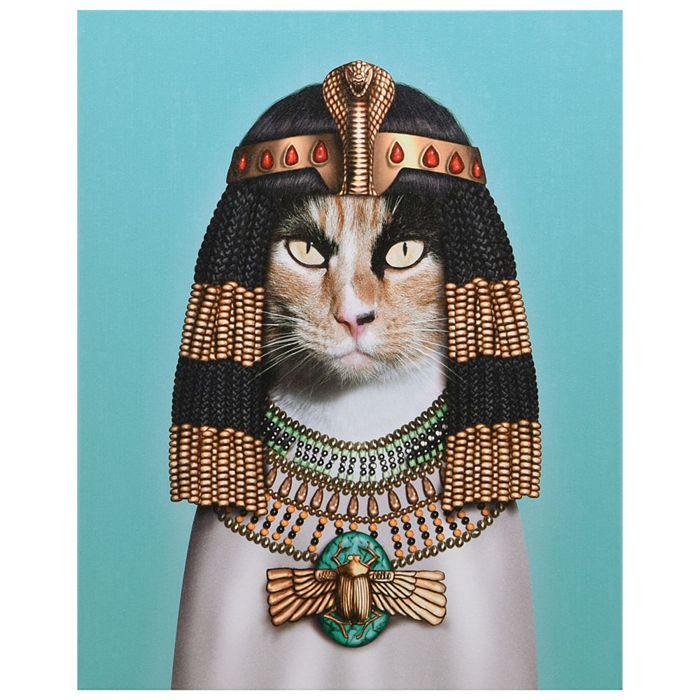 Empire Art Direct Pets Rock Cleopatra Graphic Art on Wrapped Canvas Cat ...