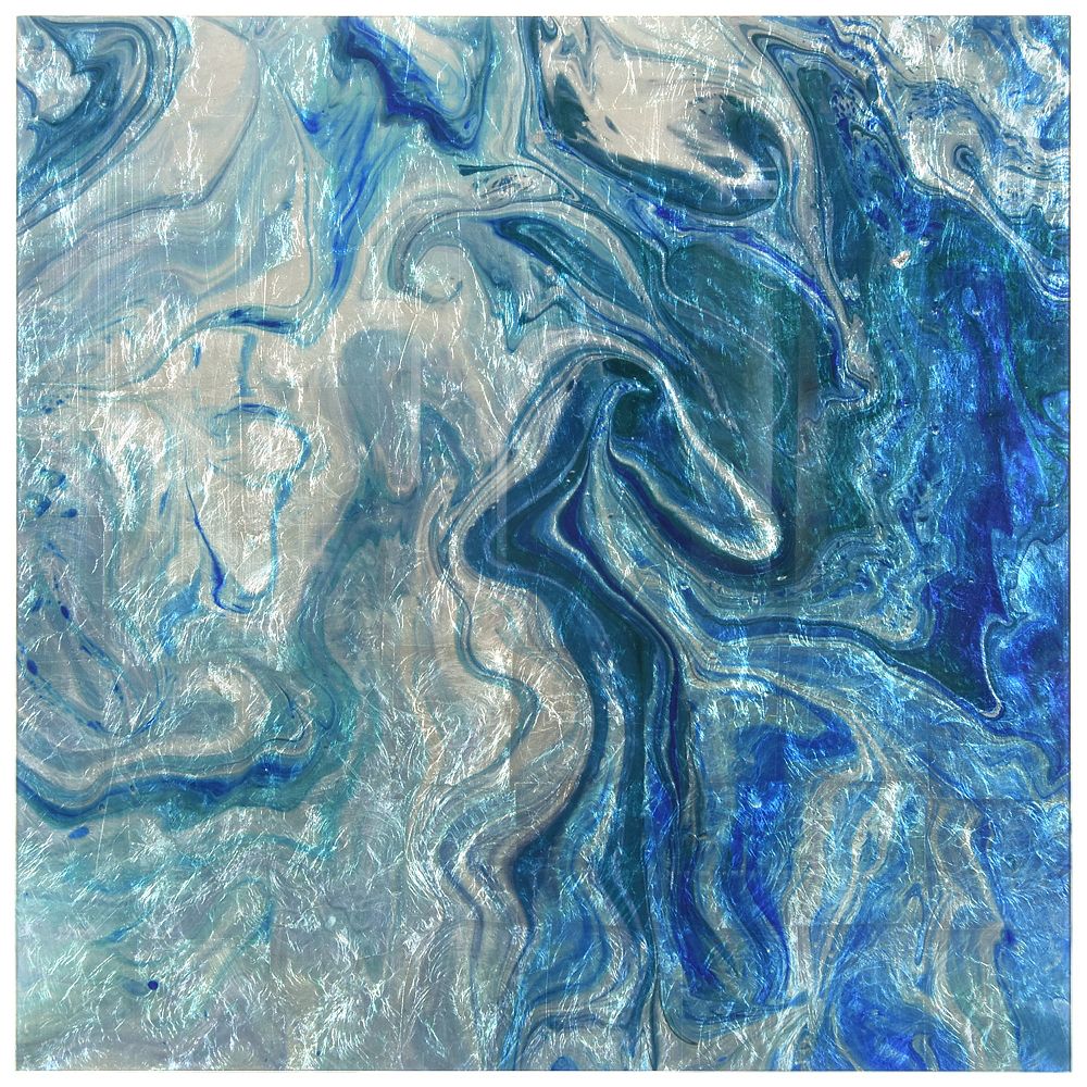 Empire Art Direct Indigo Minerals II Reverse Printed Tempered Glass ...