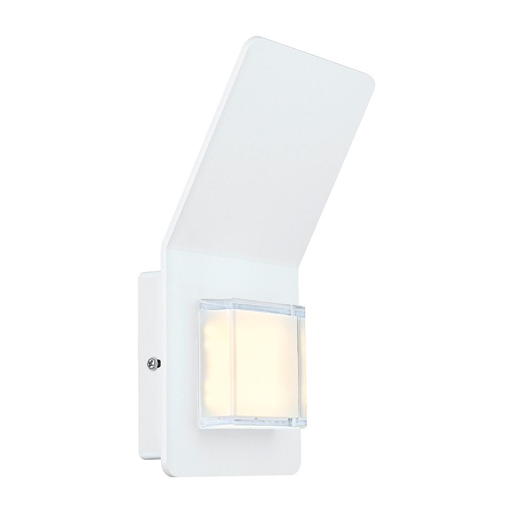 Eglo Pias LED Outdoor Wall Light in White Finish | The Home Depot Canada