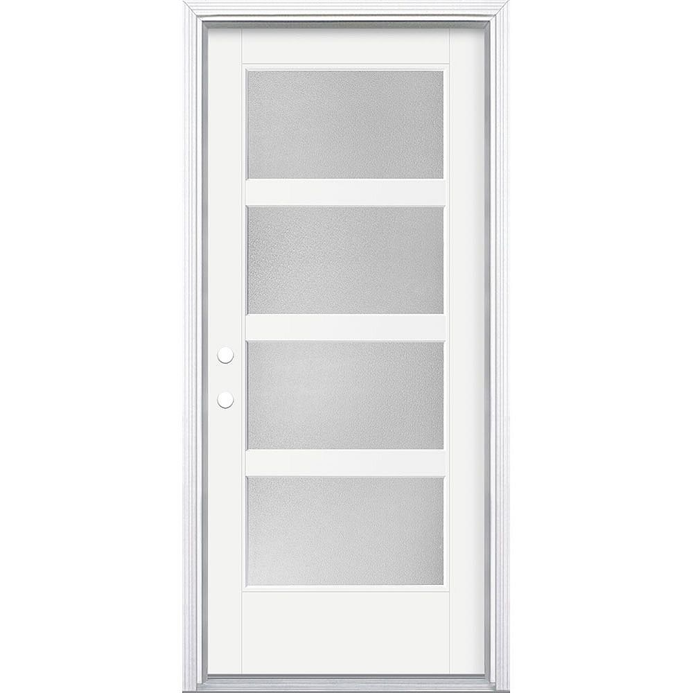 Masonite 34in x 80in Vista Grande Pear 4 Lite Wide Exterior Door w ...