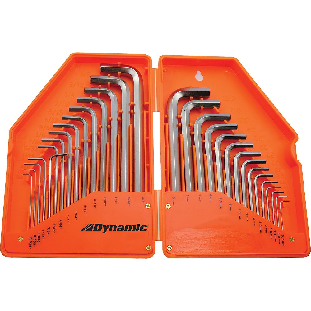 DYNAMIC TOOLS 30 Piece SAE & Metric Hex Key Set, .028 inch - 3/8 inch ...