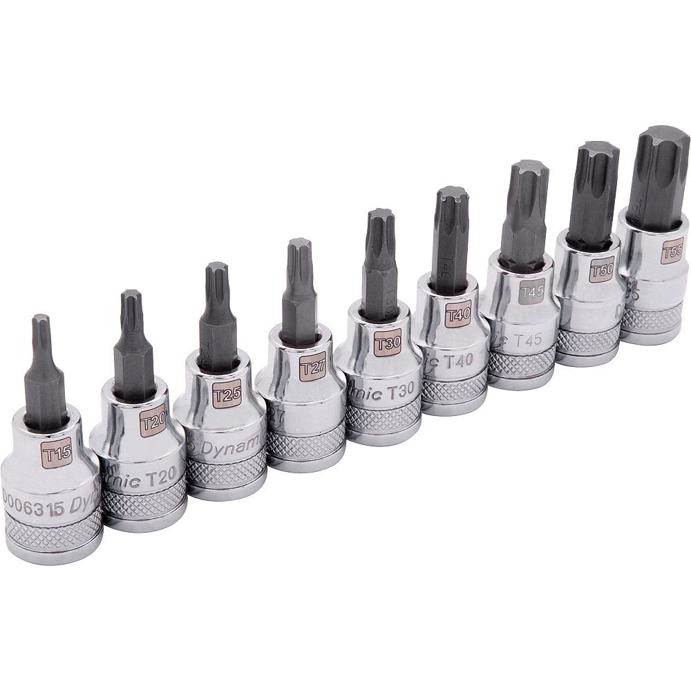 DYNAMIC TOOLS 3/8 inch Drive 9 Piece Standard Length, Torx Socket Set ... DYNAMIC TOOLS 3/8 inch Drive 9 Piece Standard Length, Torx Socket Set ...
