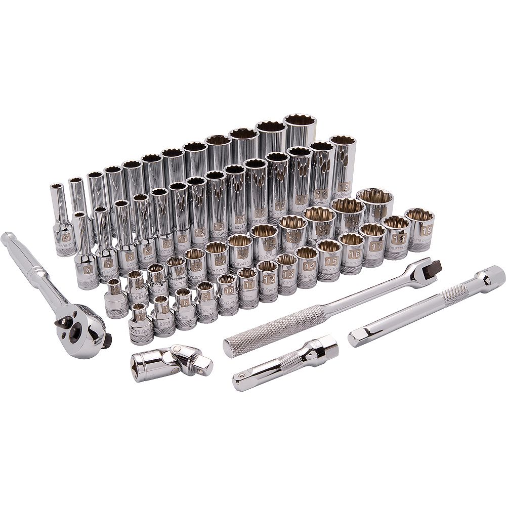 DYNAMIC TOOLS 3/8 inch Drive 57 Piece 12 Point, Standard/Deep, SAE ... DYNAMIC TOOLS 3/8 inch Drive 57 Piece 12 Point, Standard/Deep, SAE ...