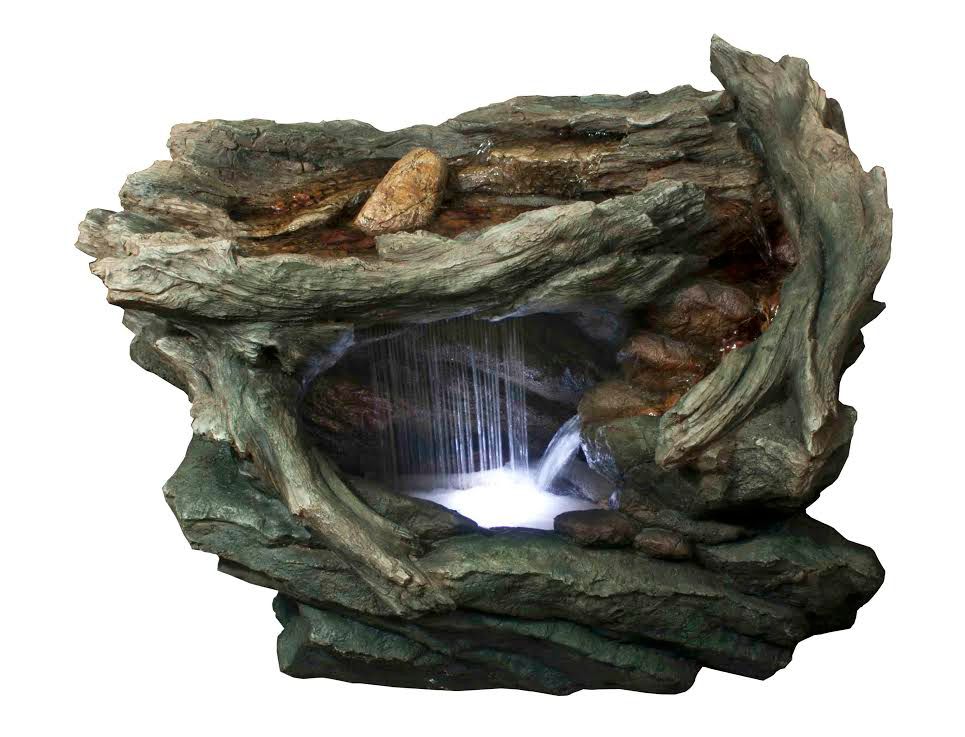 Northlight 31" LED Lighted Woodland Grotto with Stones Outdoor Garden ...