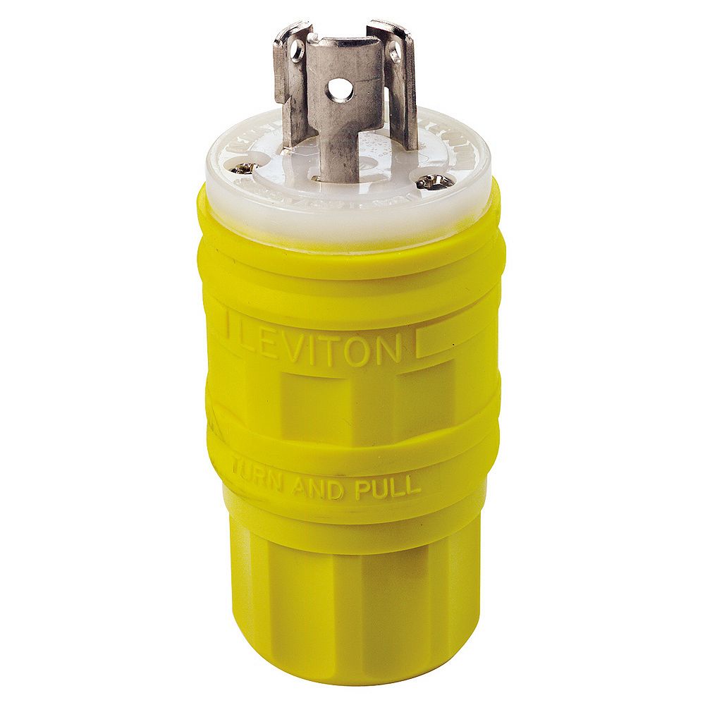 Leviton Wetguard 15 Amp, 250 Volt, Locking Plug, Industrial Grade ...