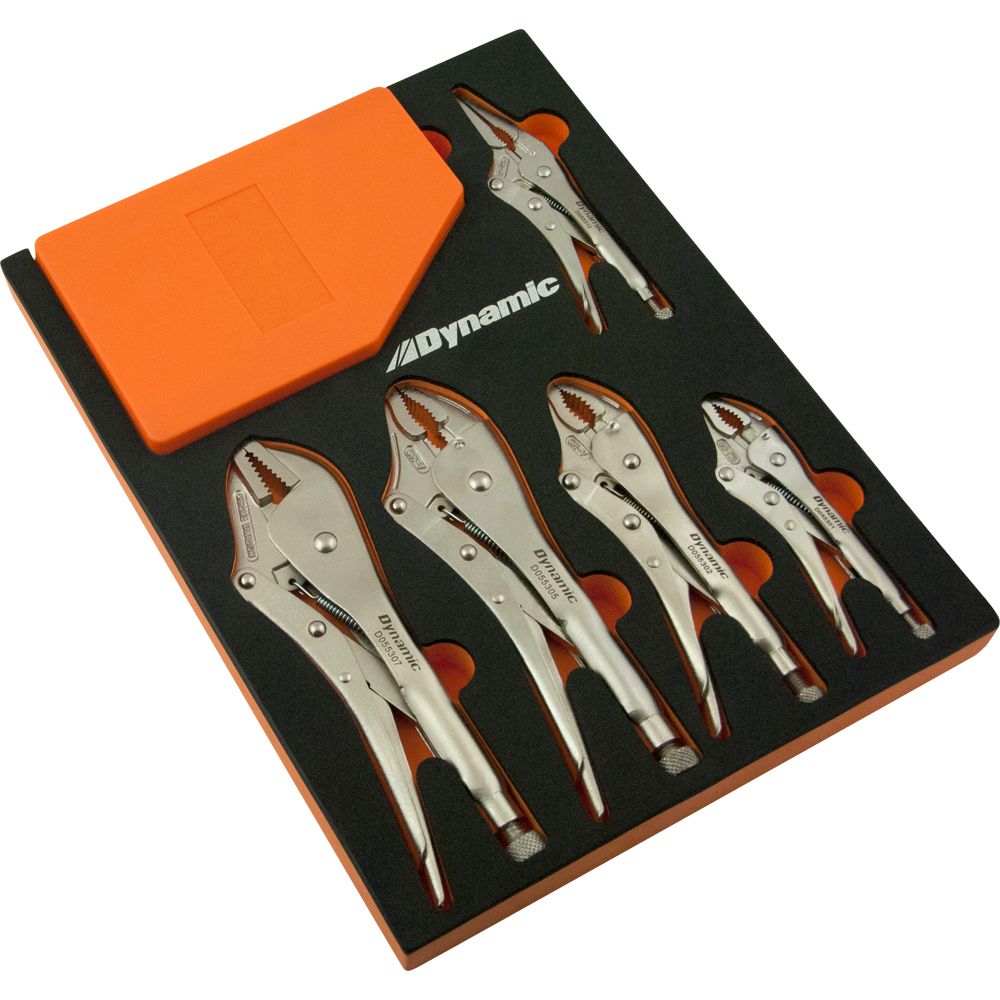 DYNAMIC TOOLS 7 Piece Locking Pliers & Hex Key Set With Foam Tool ...