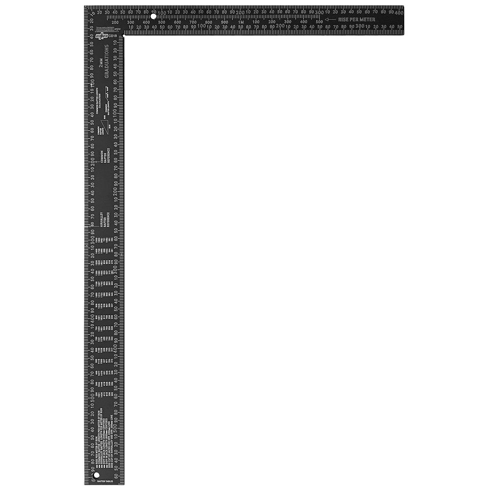 Johnson level 400mm x 600mm Black Metric Aluminum Framing Square | The ...