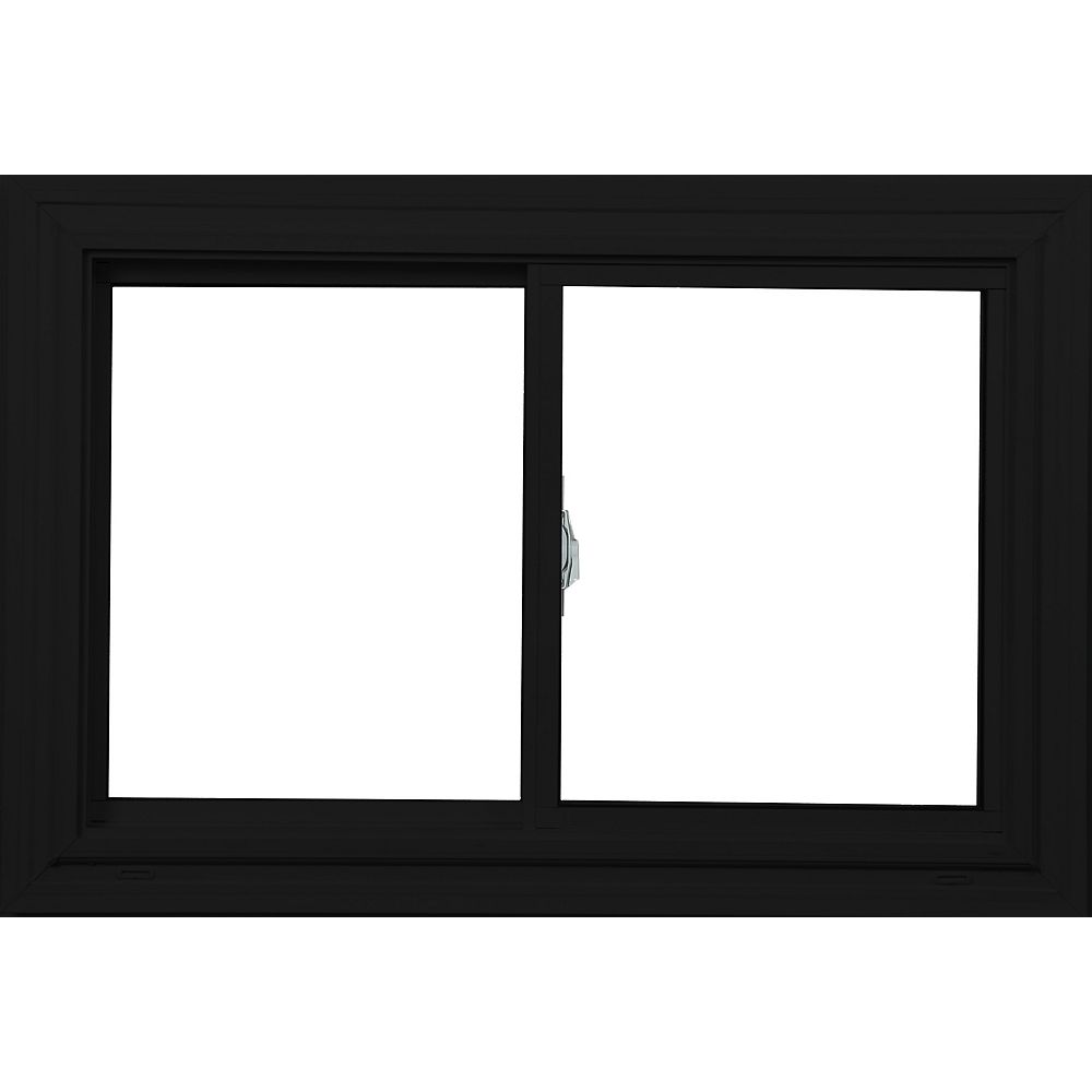 Farley Windows 48-inch x 30-inchDouble Sliding Black/White Window with ...