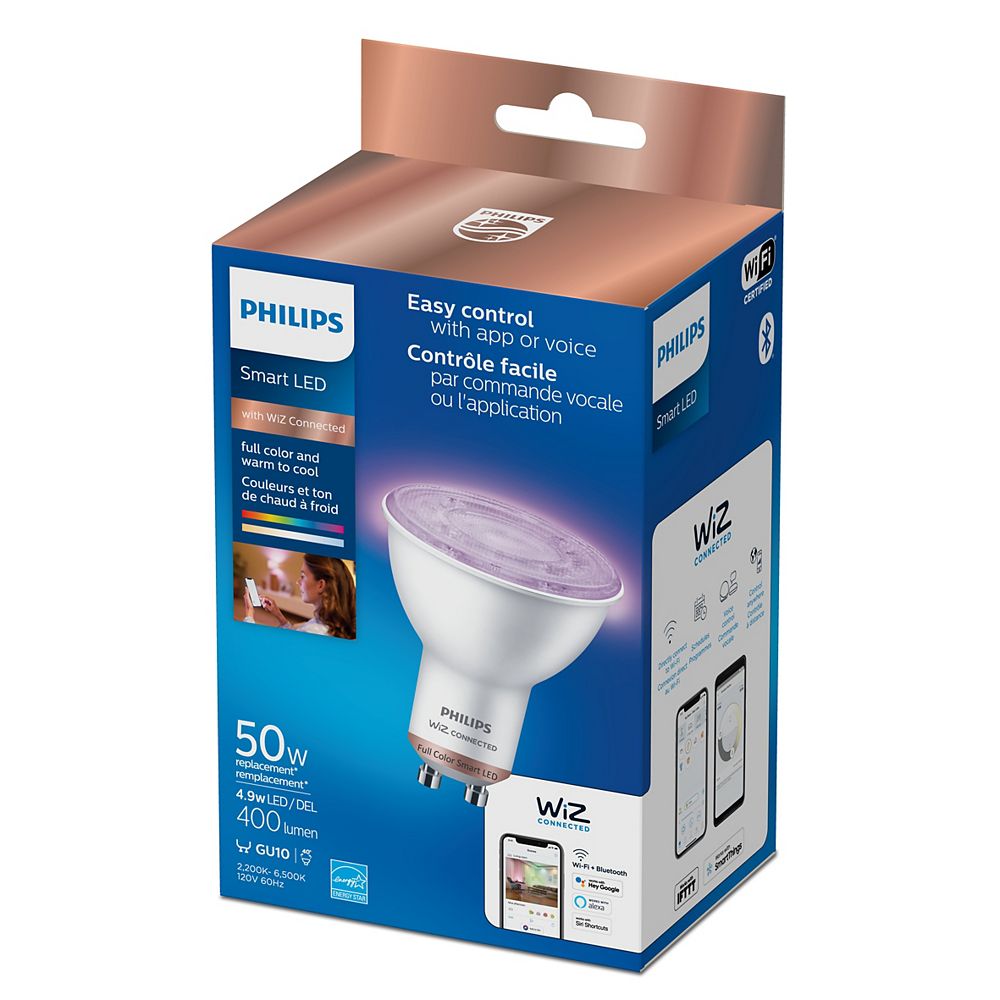 Philips WiZ 50W GU10 WiFi Full Colour & Tunable in White | The Home ... Philips WiZ 50W GU10 WiFi Full Colour & Tunable in White | The Home ...