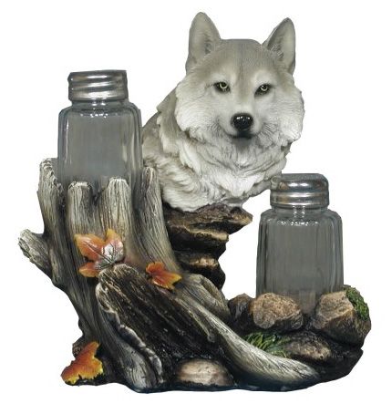 IH Casa Decor Wolf In The Woods Salt And Pepper Shaker | The Home Depot ...