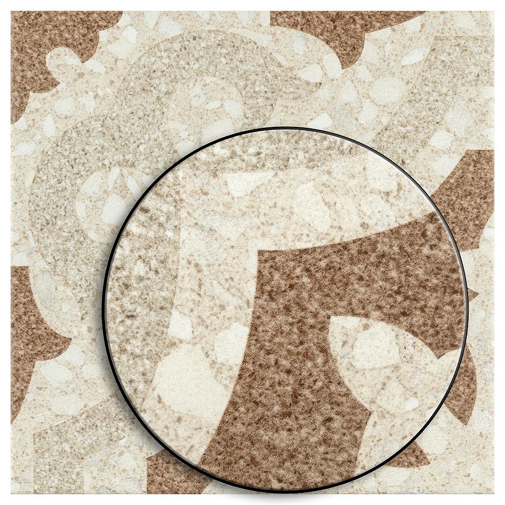 Merola Tile Ferra Beige 7-3/4-inch x 7-3/4-inch Ceramic Floor and Wall ...