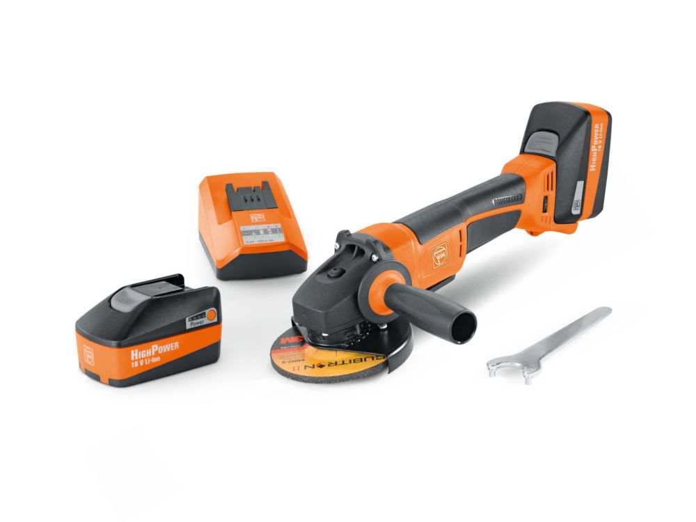 FEIN Cordless 5 Inch Angle Grinder Set With 5.2 Ah Batteries And ...