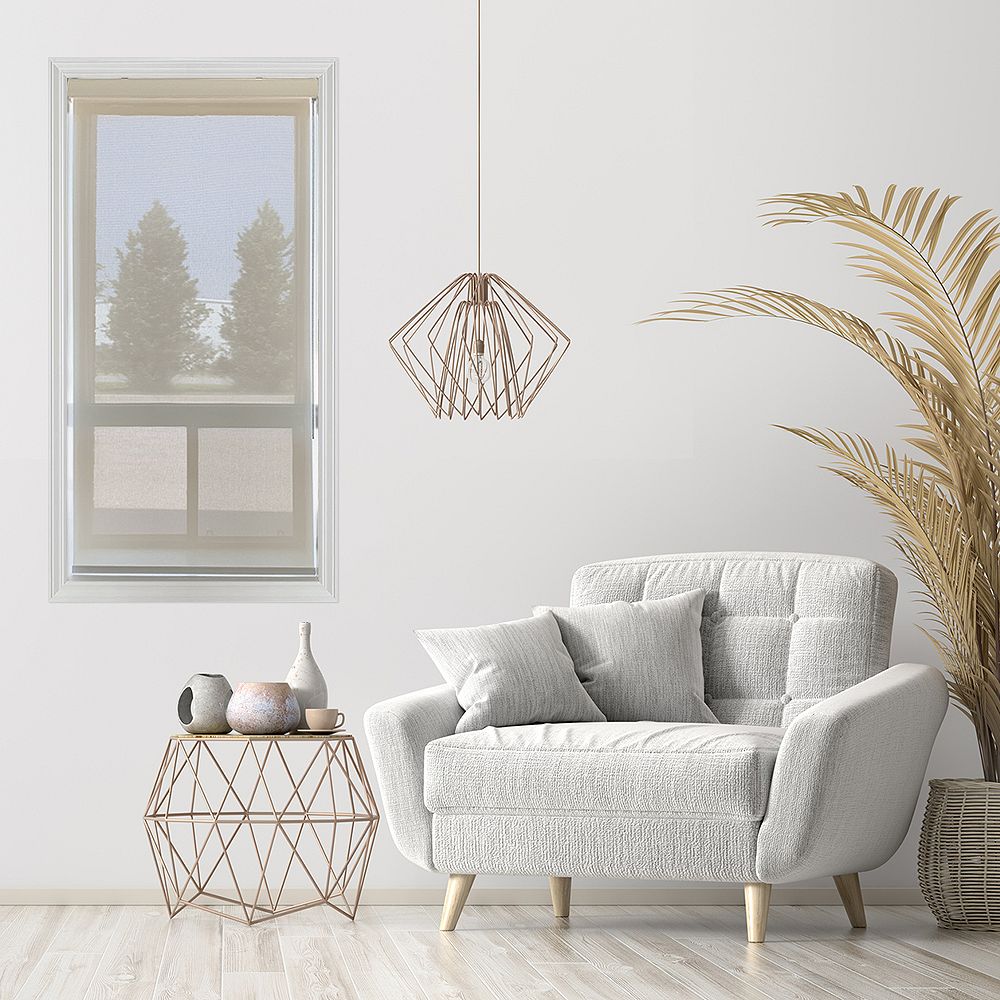 Trueview Screen Fabric Roller Shade Oyster/Beige 60 in x 72 in | The ...