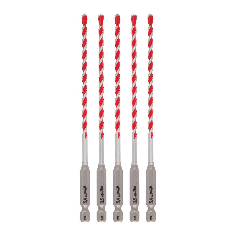 Milwaukee Tool 5/32 -inch SHOCKWAVE Carbide Hammer Drill Bits (5-Pack ...