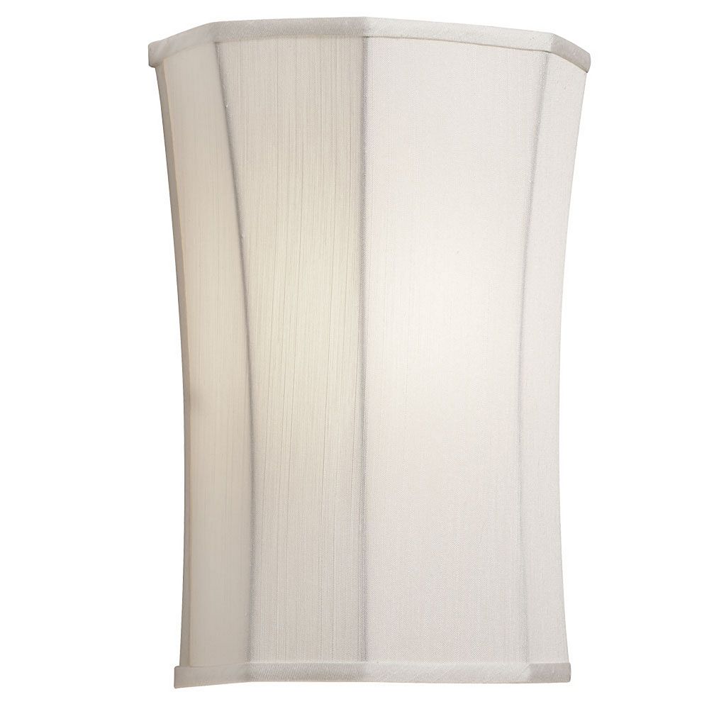 Dainolite 1 Light Wall Sconce with Ivory Fabric Shade. | The Home Depot ...