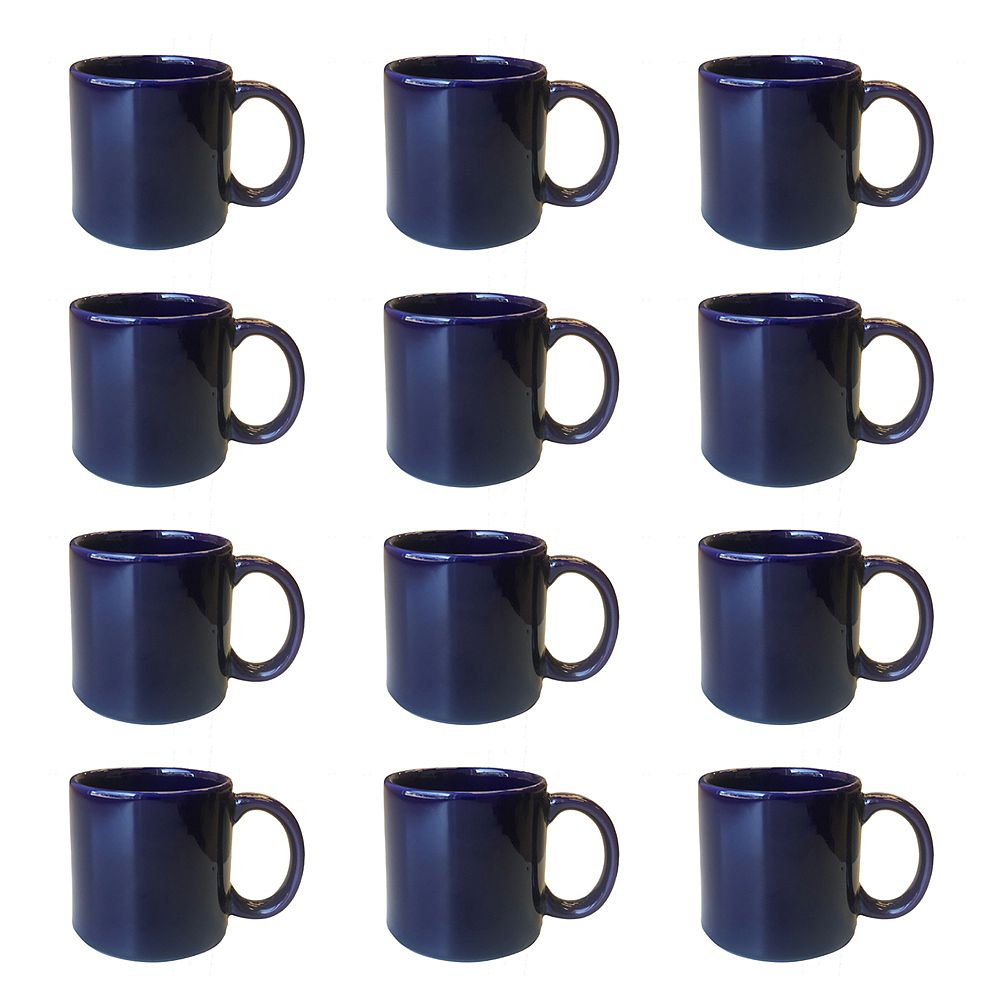Manhattan Comfort Actual Set of 12 Mugs - 12.17 oz. in Blue | The Home ...