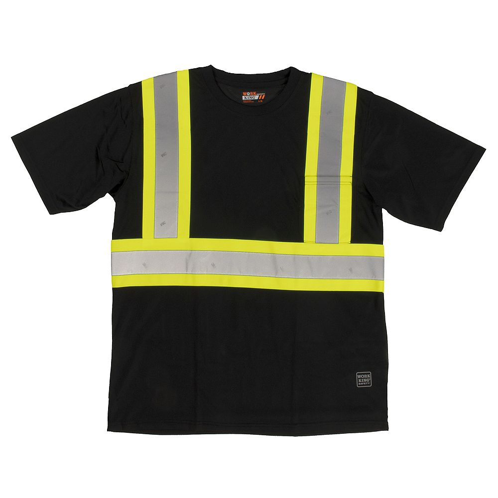 Work King T-Shirt De Sécurité a poche BLK 4XL | Home Depot Canada