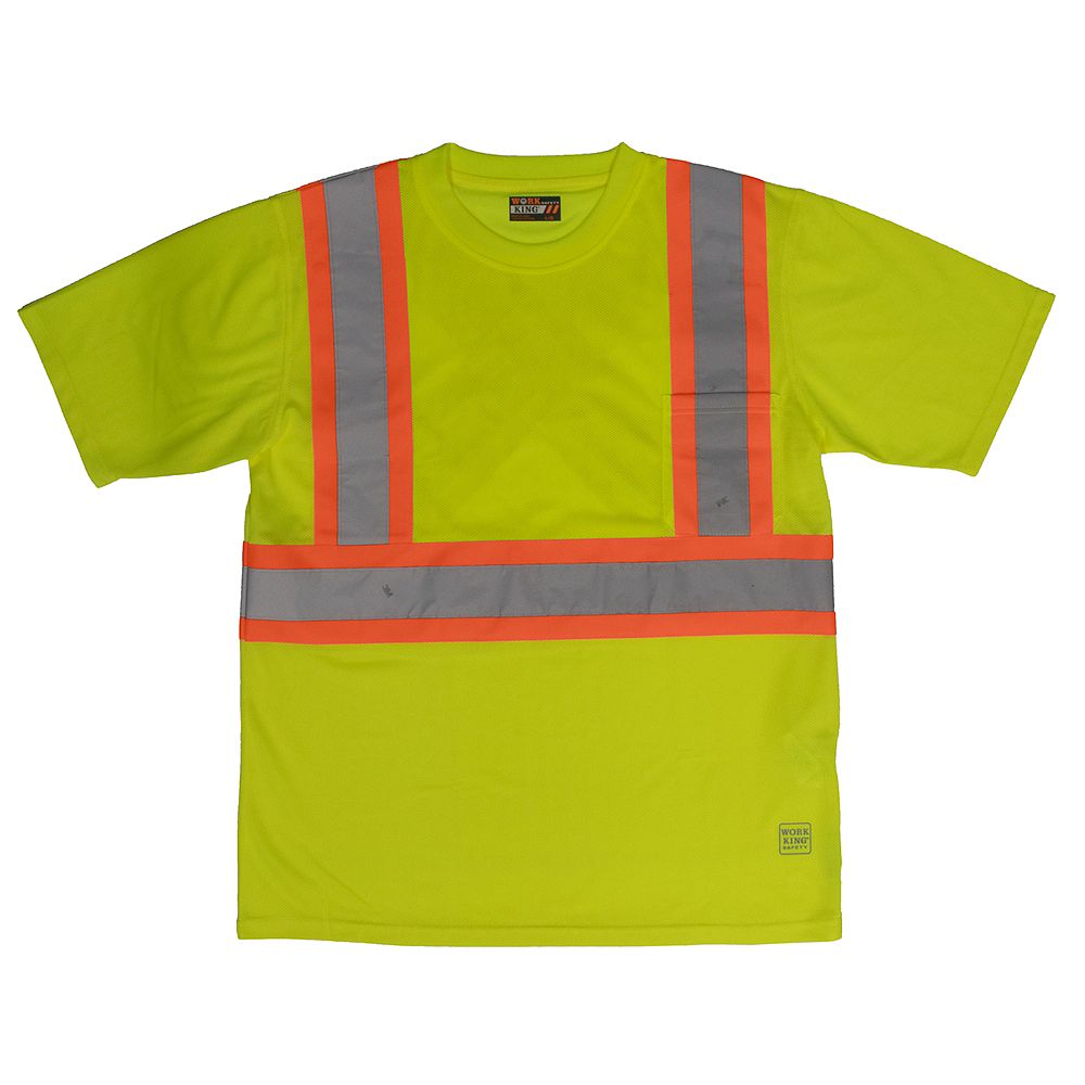 Work King S/S Safety T-Shirt W/Pocket Flgr S | The Home Depot Canada