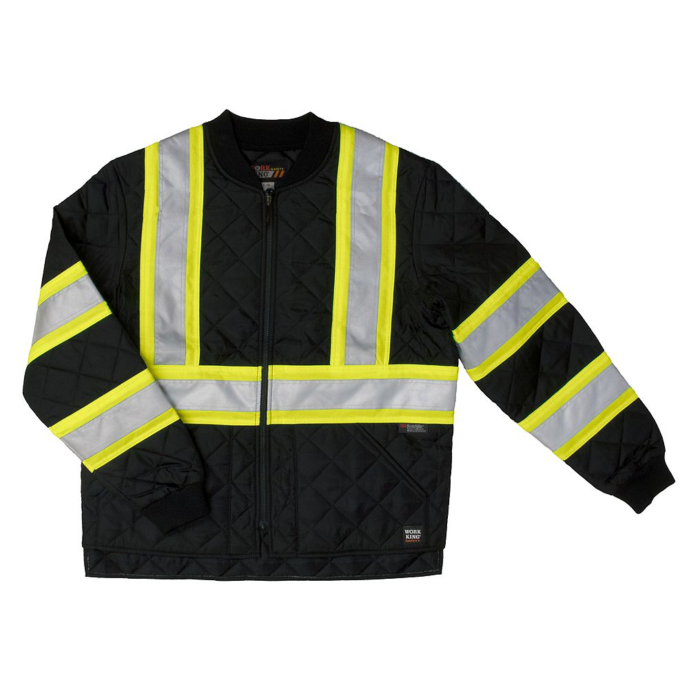 Work King Quilted Safety Jacket Blk Xl | The Home Depot Canada