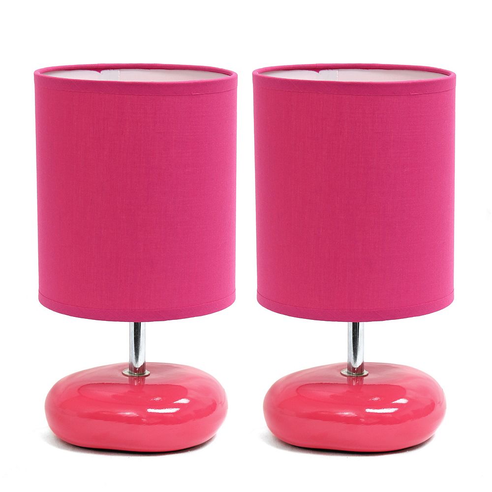 Simple Designs 10.24-inch Fuchsia/Pink Table Lamp | The Home Depot Canada