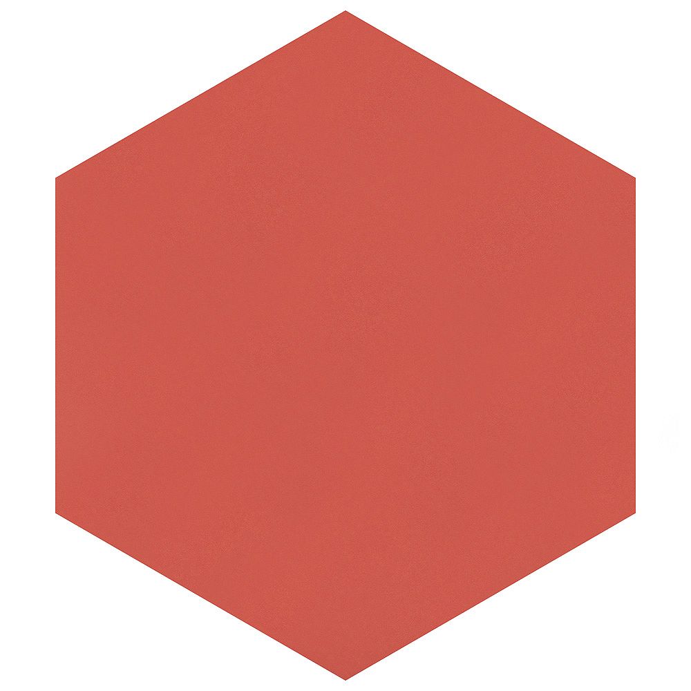 Merola Tile Textile Hex Red 8-5/8-inch x 9-7/8-inch Porcelain Floor and ...
