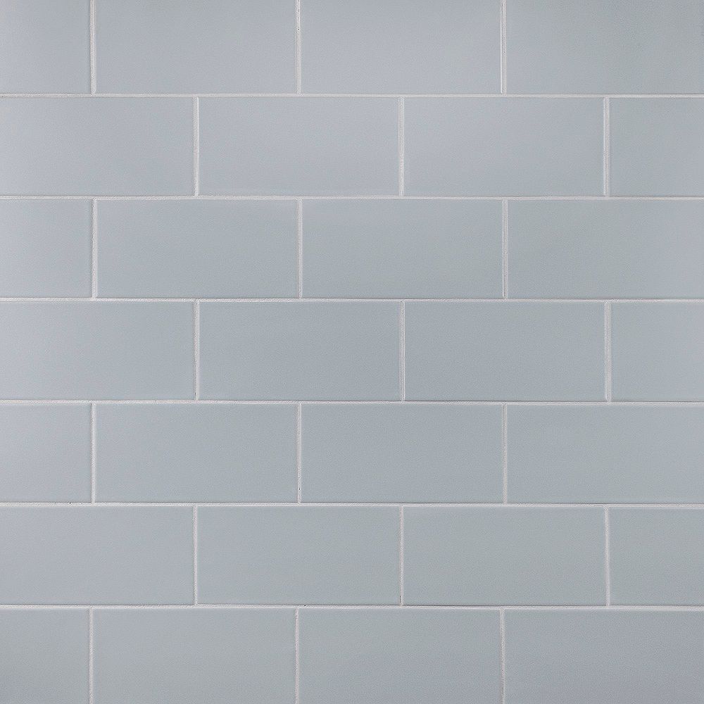 Merola Tile Projectos 7-3/4-inch x 3-7/8-inch Cinza Matte Ceramic ...