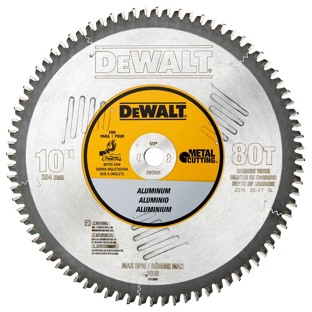 DEWALT 10 Inch 80T Aluminum Cutting Blade 5 8 Inch Arbor DW7665 The dewalt-10-inch-80t-aluminum-cutting-blade-5-8-inch-arbor-dw7665-the