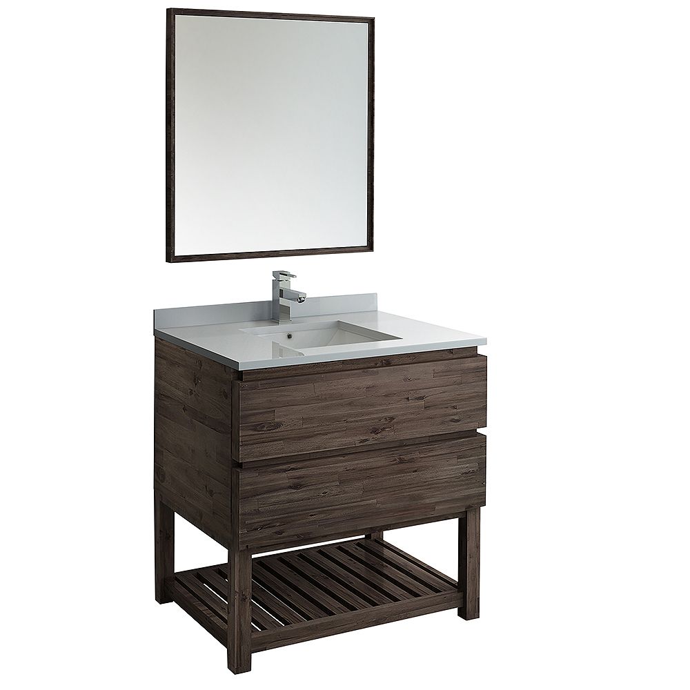 Fresca Formosa 36 inch Freestanding Open Bottom Vanity in Acacia ...